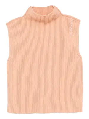 Marni Ribbed Wool Vest - Orange