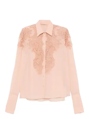 Ermanno Scervino Lace-detailed Shirt - Pink