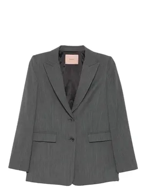 TWINSET Logo-plaque Blazer - Grey