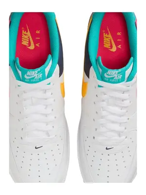 Nike Air Force 1 90's Neon Sneakers - White