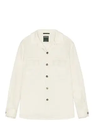 Zegna Camicia Shirt In Cream - White