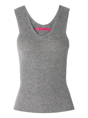 THE ELDER STATESMAN Delicash Cashmere And Silk-blend Tank - Gray
