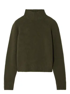 THE ELDER STATESMAN The Elder Statesman Cropped Cashmere Turtleneck Sweater