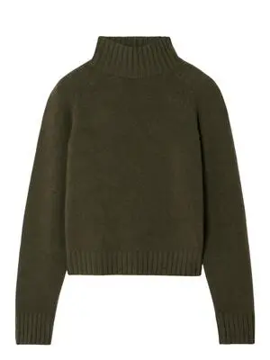 THE ELDER STATESMAN The Elder Statesman Cropped Cashmere Turtleneck Sweater