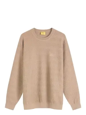 DIME Wave Cable Knit Jumper - Tan