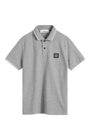 Stone Island Patch Polo - Melange Grey