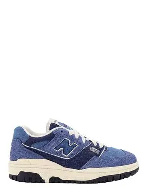NEW BALANCE 550 Denim And Suede Sneakers - Blue