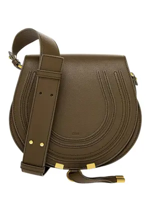 Chloé Chloé Marcie Leather Saddle Bag Brown
