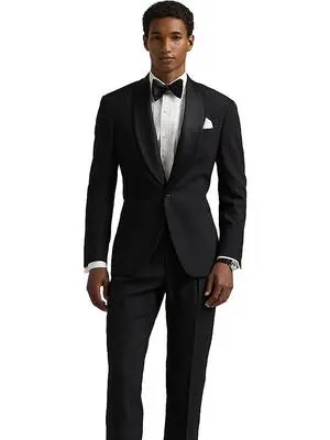 Ralph Lauren Polo Tailored Wool Barathea Shawl Tuxedo - Black