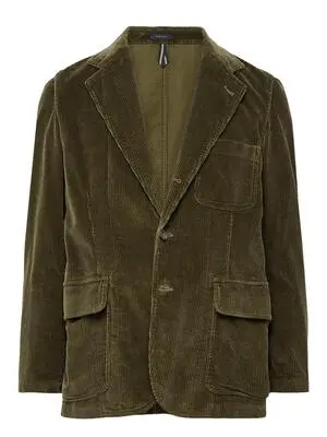 DRAKE'S Mki Games Cotton-corduroy Suit Jacket - Green