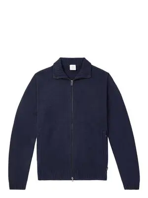 Bogner Dexter Wool And Cashmere-blend Mid-layer - Blue