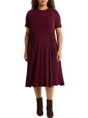 Universal Standard Devi Liquid Jersey Dress Black Cherry