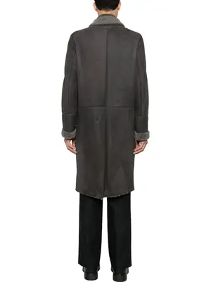 SALVATORE SANTORO Suede Coat - Grey