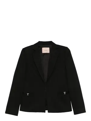 TWINSET Oval T-logo Blazer - Black