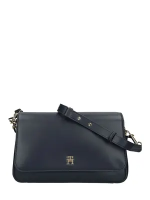 Tommy Hilfiger Embossed Logo Shoulder Bag - Blue