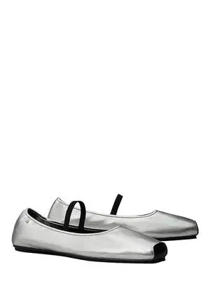 Tory Burch Runway Ballet Flats - Silver