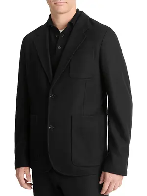 Vince Wool Blend Blazer - Black