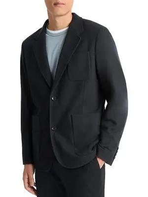 Vince Wool Blend Blazer Coastal Blue
