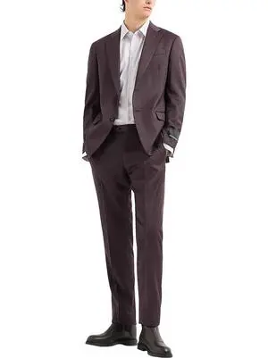 Emporio Armani Regular Fit Solid Suit - Brick Red