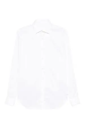 XACUS Spread-collar Twill Shirt - White