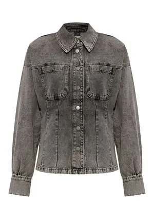 GESTUZ Brendagz Denim Shirt - Grey