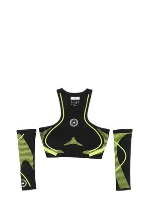 Adidas By Stella McCartney Sports Bra And Sleeves Set - Black
