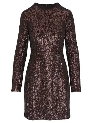 Michael Kors Sequin-embellished Mini Dress - Brown
