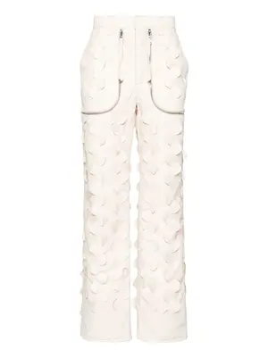 JUNTAE KIM Laser-slashed Padded Trousers - Neutrals