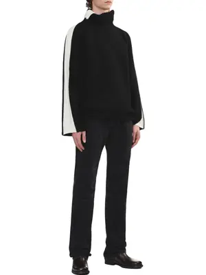 Helmut Lang Moto Worker Straight Leg Jeans - Black