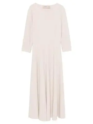 BLANCA VITA Crepe Midi Dress - Neutrals