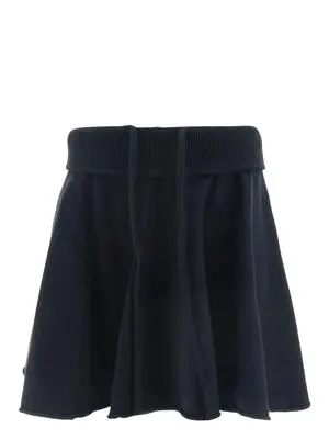 Extreme Cashmere Fine-knit Mini Skirt - Blue