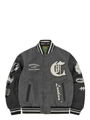 CORTEIZ Us Vs Dem Varsity Jacket - Grey
