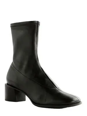 REFORMATION Louie Sock Booties - Black Leather