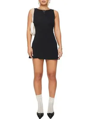 Princess Polly Karreey Jersey Minidress - Black