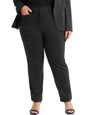 Universal Standard Universal Standard Ponte Cigarette Pants Charcoal Houndstooth