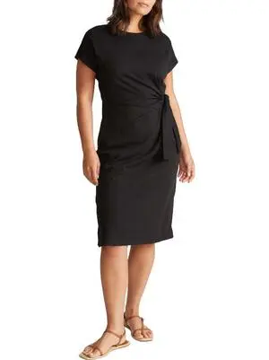 Universal Standard Universal Standard Crescent Knot T-shirt Dress Black