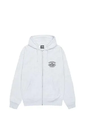 StÜssy Worldwide Zip Hoodie - Ash Heather
