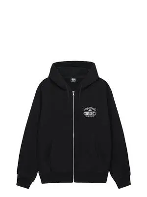 StÜssy Worldwide Zip Hoodie - Black