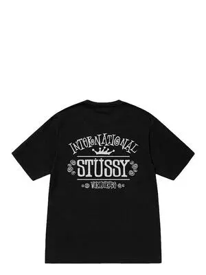 StÜssy Worldwide Pigment Dyed Tee Shirt - Black