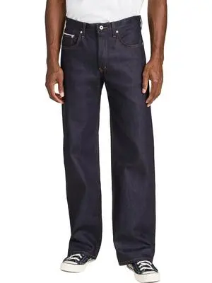 Naked & Famous Denim Nightshade Stretch Selvedge Strong Guy Jeans - Indigo