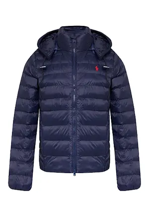 Ralph Lauren Logo-embroidered Padded Shell-down Jacket - Rl Navy