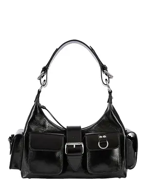 The Kooples Amelia Leather Shoulder Bag - Black