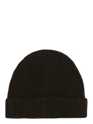 Everlane Cashmere Ribbed Beanie - Black