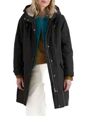 SEASALT CORNWALL Plant Hunter Waterproof Hooded Coat - Onyx Black