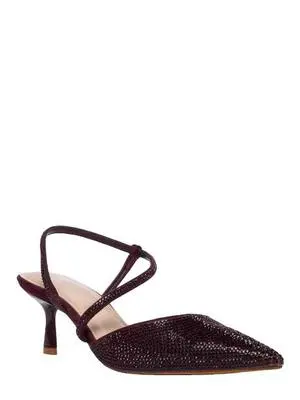 Dune London Slingback Pointed Toe Pumps - Burgundy