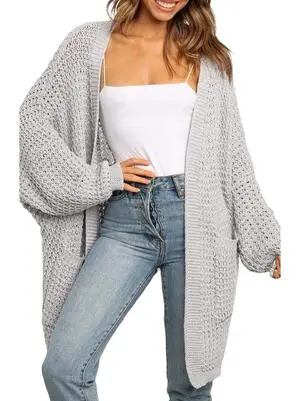 PETAL & PUP Leyonie Long Cardigan - Grey