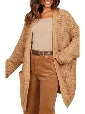 PETAL & PUP Leyonie Long Cardigan - Tan