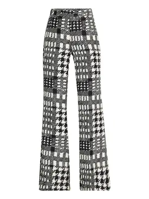 Libertine Peggys Houndstooth Trumpet Pants - Crebk