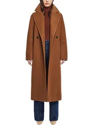 HISO Harper Wool-blend Maxi Coat - Cognac