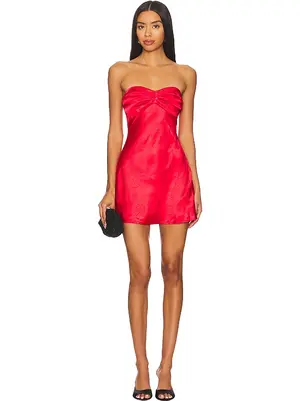 MORE TO COME Paloma Strapless Dress - Red